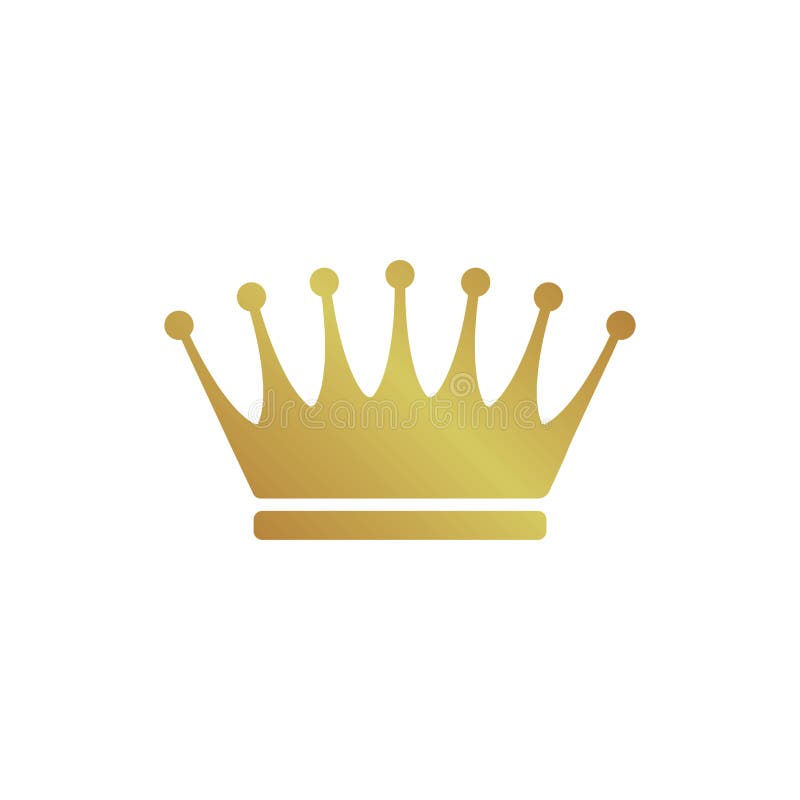 Gold Crown Icon Illustration Stock Vector - Illustration of symbol ...
