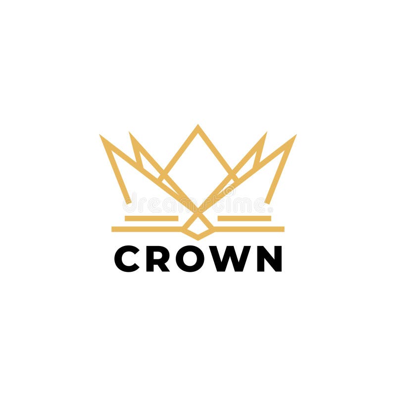 Gold Crown Logo Design Template Vector Isolated Stock Vector ...