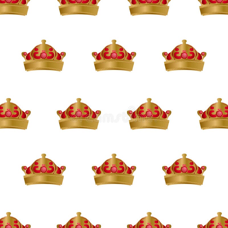Gold Crown Pattern Background Wallpaper Vector Illustration Stock ...