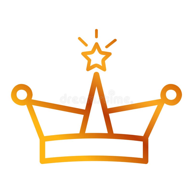 Gold Crown Simple Vector, Isolated on White Stock Vector - Illustration ...