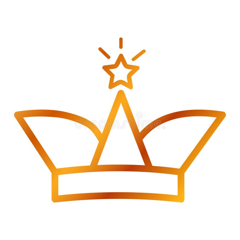 Gold Crown Simple Vector, Isolated on White Stock Vector - Illustration ...