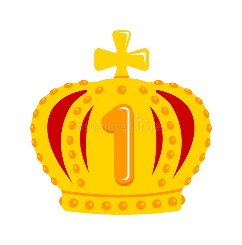Gold Crown (1st Place) Vector Icon Illustration Stock Vector ...