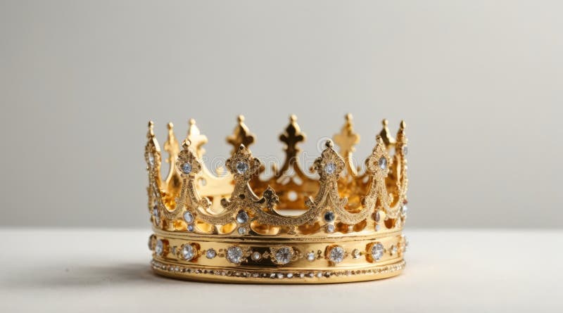 Gold Crown on a White Background. Object Stock Illustration ...