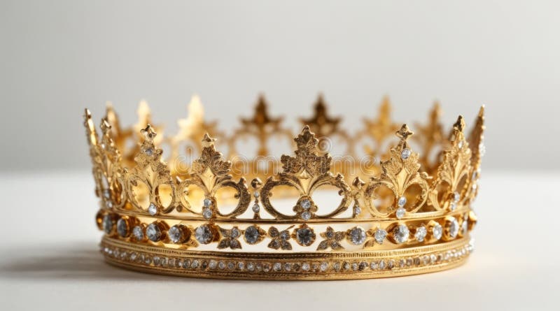 Gold Crown on a White Background. Object Stock Illustration ...