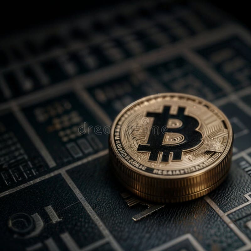 Gold Crypto Currencies Laying Stock Illustration - Illustration of ...