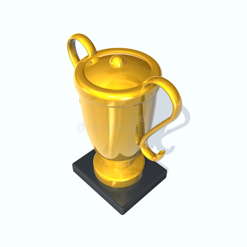 Gold cup stock illustration. Illustration of reflection - 11852783