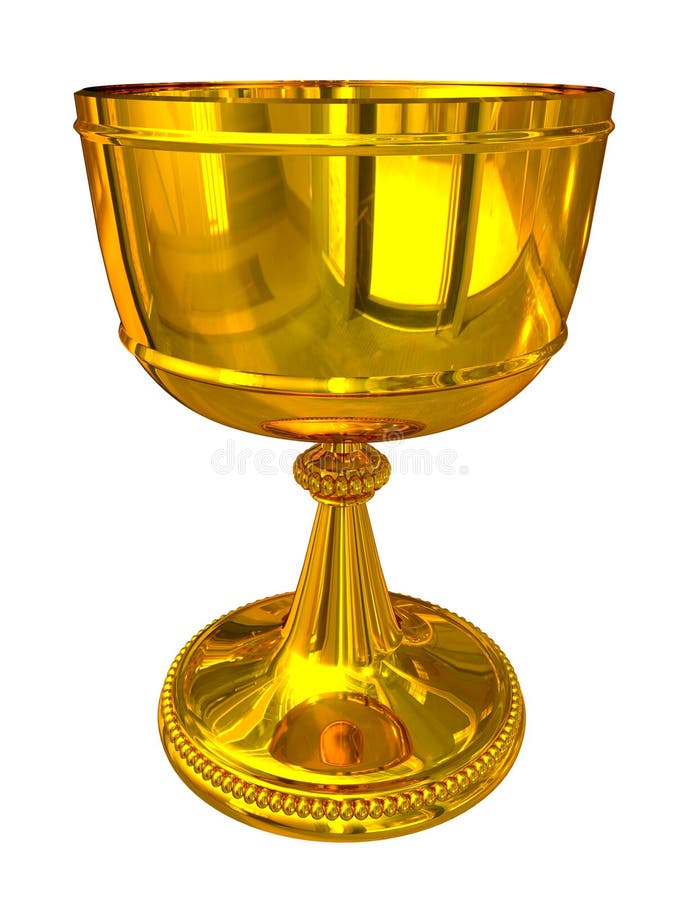 Golden Goblet Holy Grail Gold Cup Stock Illustration - Illustration of ...