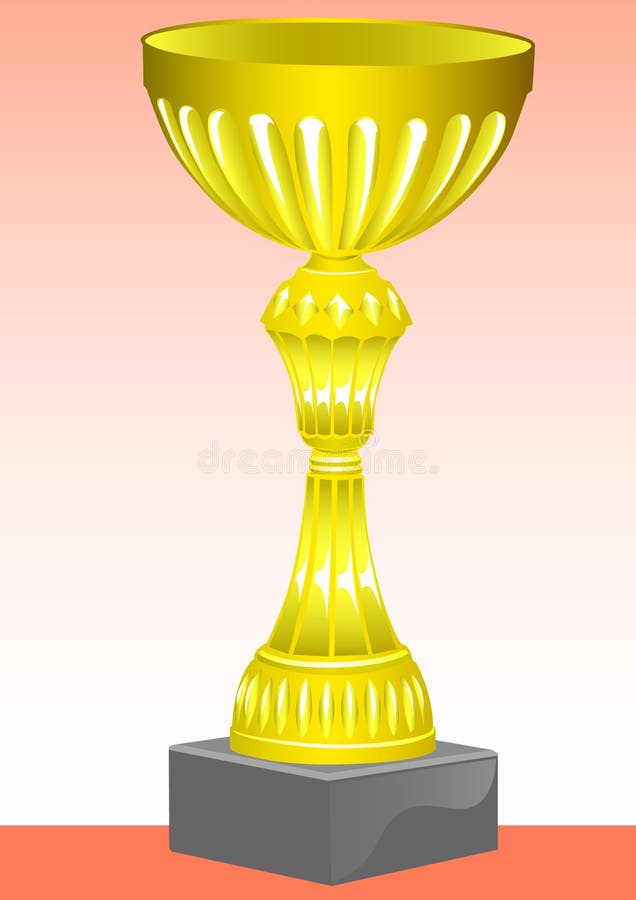 Gold cup stock vector. Illustration of decoration, championship - 23527939