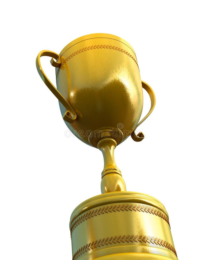 Golden trophy cup stock illustration. Illustration of honor - 4590098