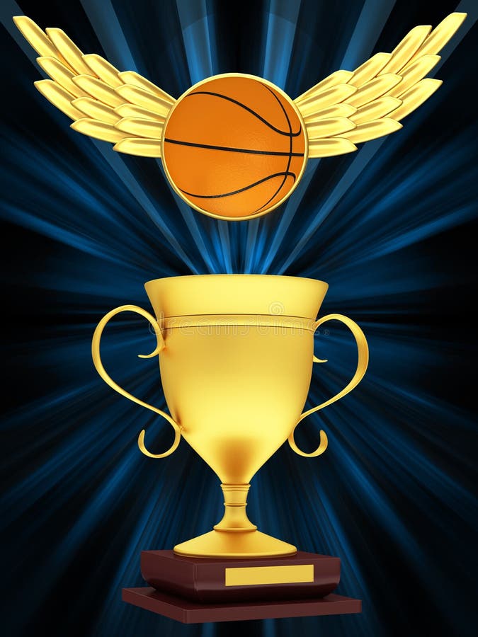 Basketball Certificate Diploma with Golden Cup Vector. Sport Award ...