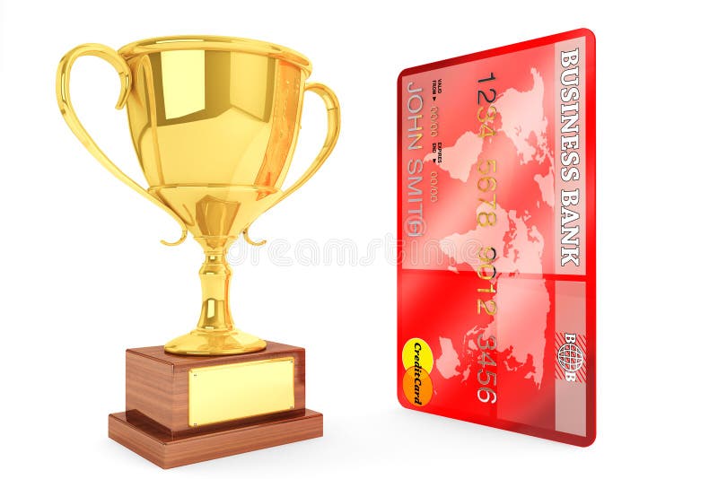 Champion gold cup trophy stock image. Image of place - 60088395