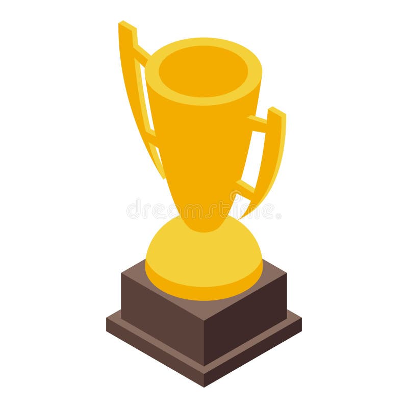 Gold Cup Icon Isometric Vector. Winner Trophy Stock Vector ...