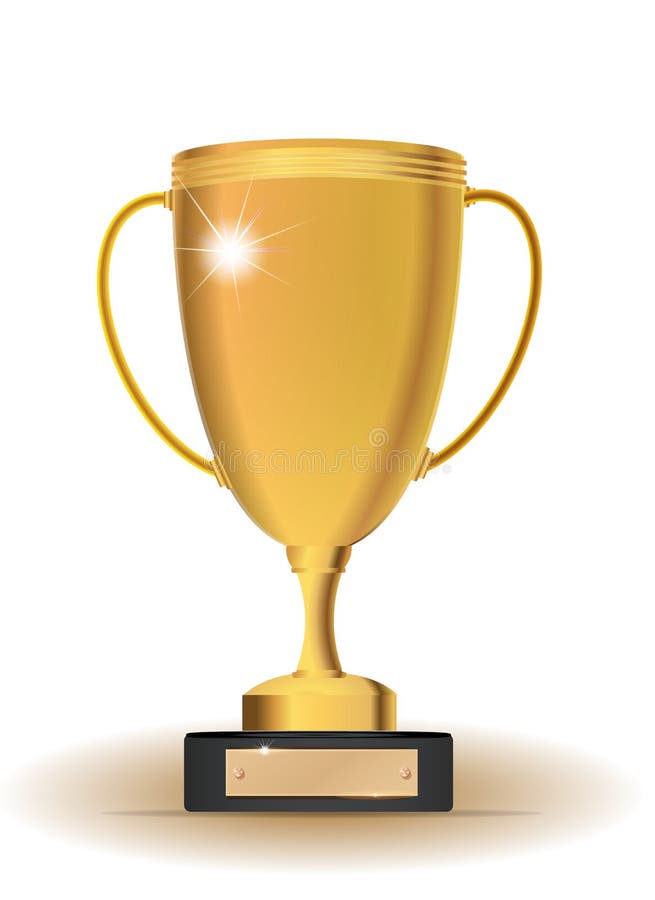 Gold Vector Cup Isolated on White Background. Stock Vector ...