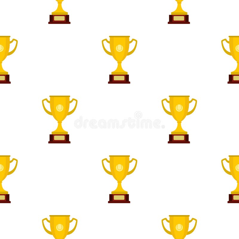 Gold cup pattern flat stock vector. Illustration of element - 118900236