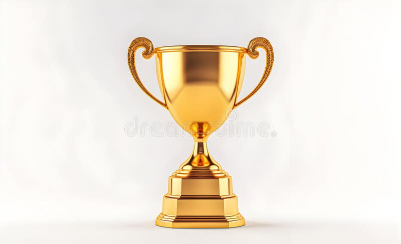 Gold Cup Prize To the Winner, Winning the Competition Stock Image ...