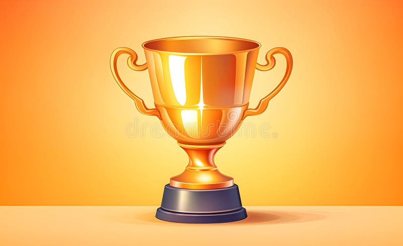 Gold Cup Prize To the Winner, Winning the Competition Stock Image ...