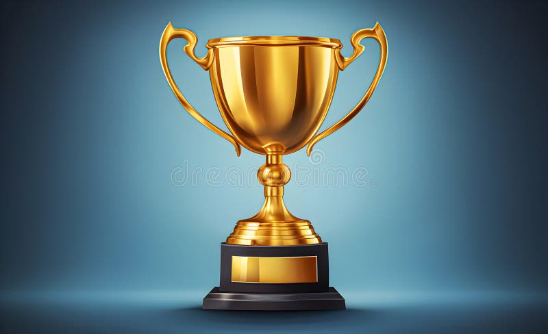 Gold Cup Prize To the Winner, Winning the Competition Stock Image ...