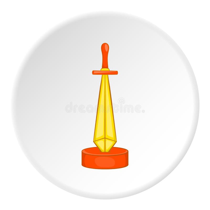 Gold Cup Sword Icon, Cartoon Style Stock Vector - Illustration of ...