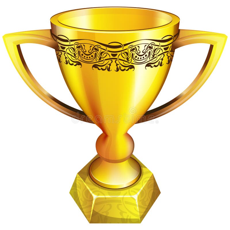 Gold cup stock vector. Illustration of champion, single - 36979063
