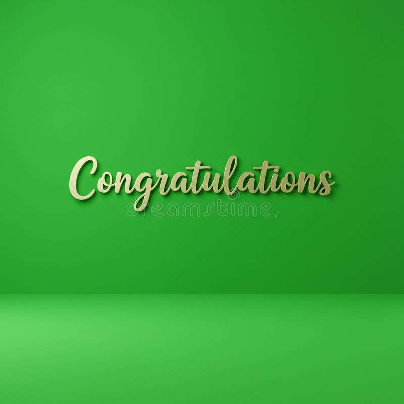 Gold Cursive Text Spelling "Congratulations" is Centered on a Vibrant ...