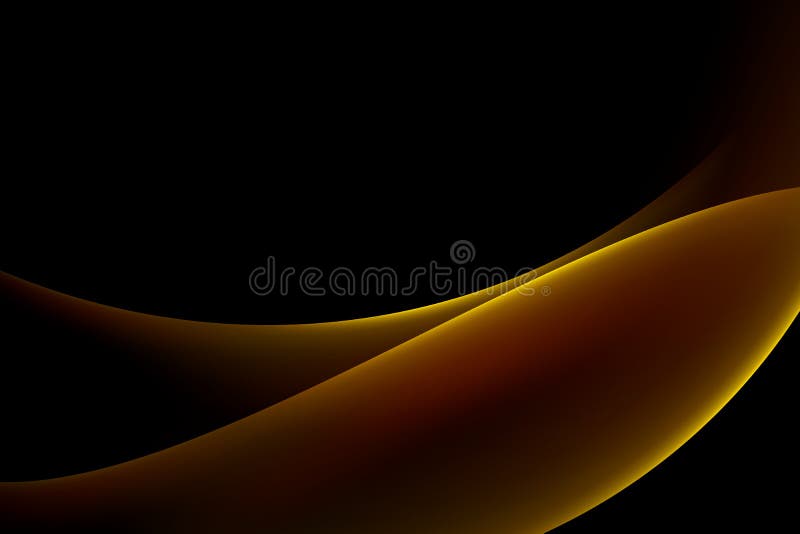 Gold Curve Abstract Pattern on Dark Background, Copy Space Composition ...