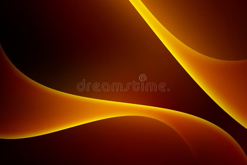 Gold Curve Abstract Pattern on Dark Background, Copy Space Composition ...