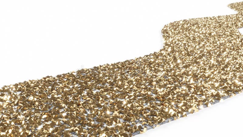 Gold Curve Road on White Bg Successes Stock Footage - Video of blue ...