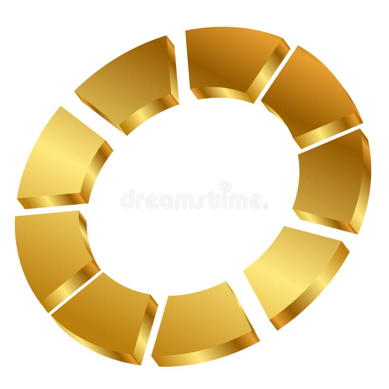 Gold cycle icon stock vector. Illustration of numbers - 25913252