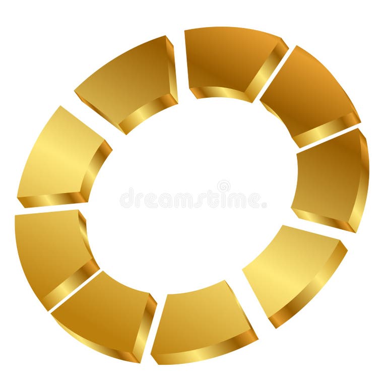 Gold cycle icon stock vector. Illustration of numbers - 27488002
