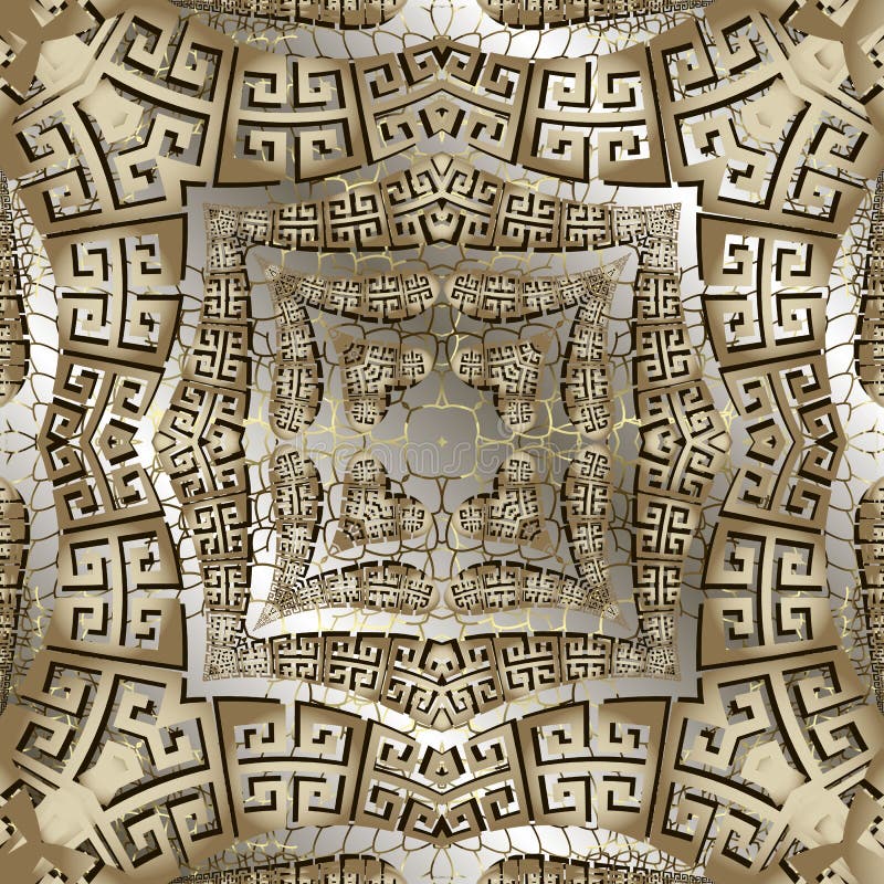 Square Frames. Monochrome Greek and Celtic Style Square Pattern. Black ...