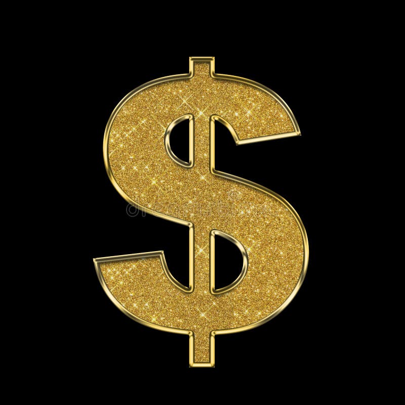 Gold 3D Icon on Dark Background Stock Illustration - Illustration of ...