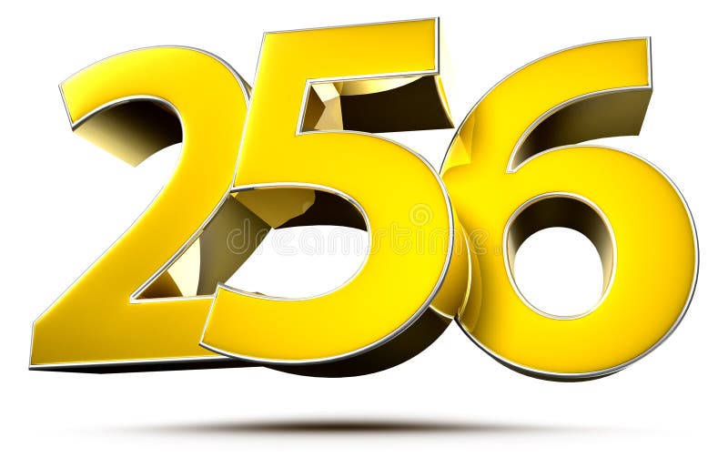 256 gold. stock illustration. Illustration of number - 219556840