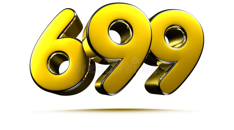 699 gold 3D. stock illustration. Illustration of commerce - 309848140