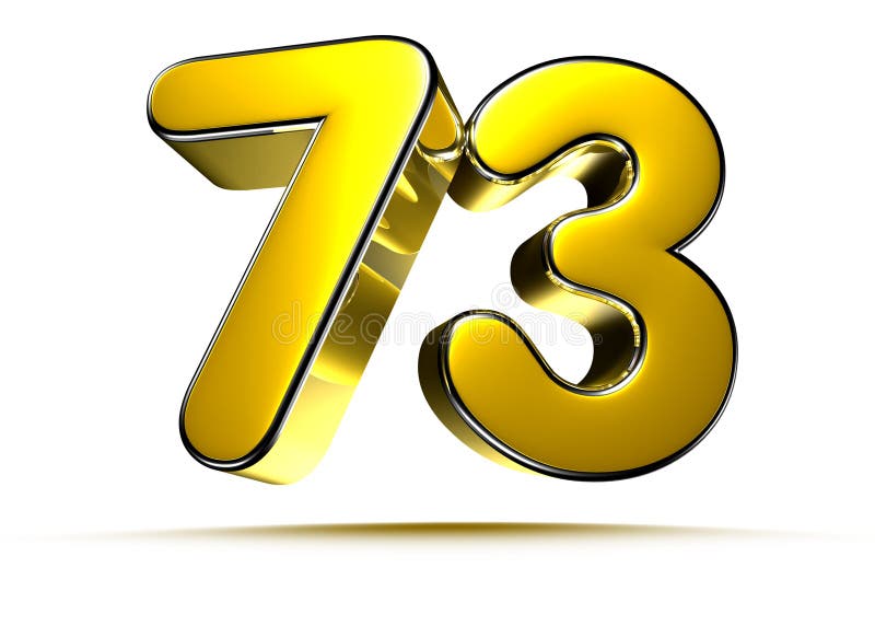 73 gold 3D. stock illustration. Illustration of income - 311287880