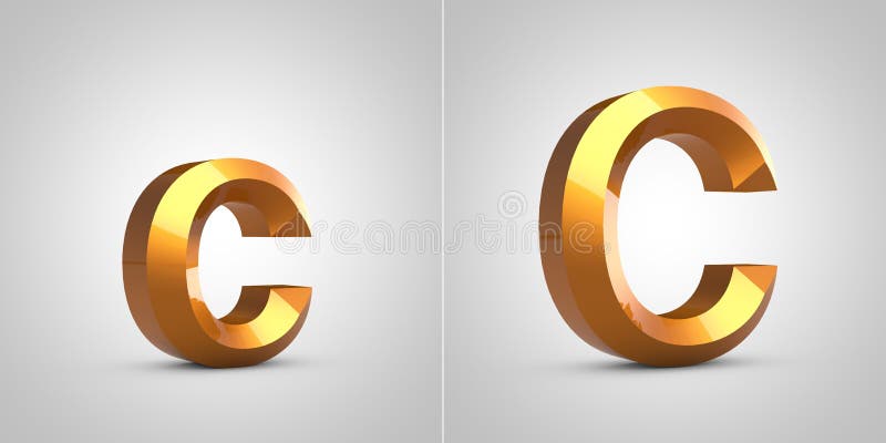 Gold 3d Letter C Stock Illustrations – 597 Gold 3d Letter C Stock ...