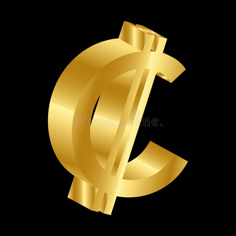 Gold 3d Colon Symbol. Golden Sign Isolated on White Background. 3d ...