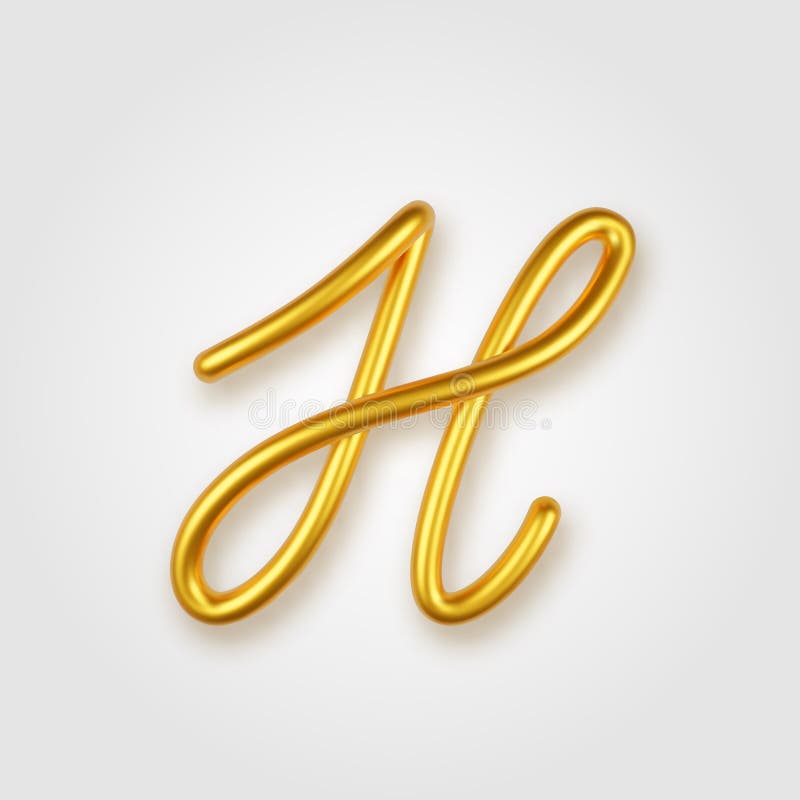 Gold 3d Letter H Stock Illustrations – 571 Gold 3d Letter H Stock ...