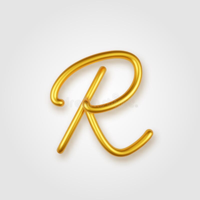 Golden Letter R