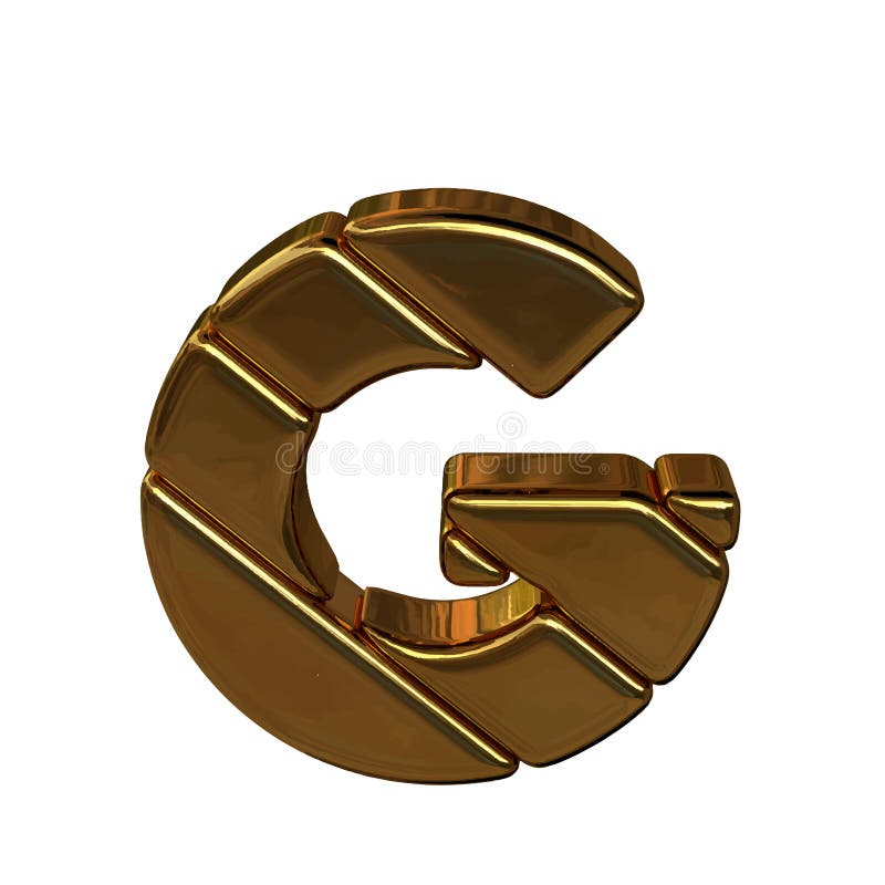 Gold 3d Symbol Made of Bullion. Letter G Stock Vector - Illustration of ...