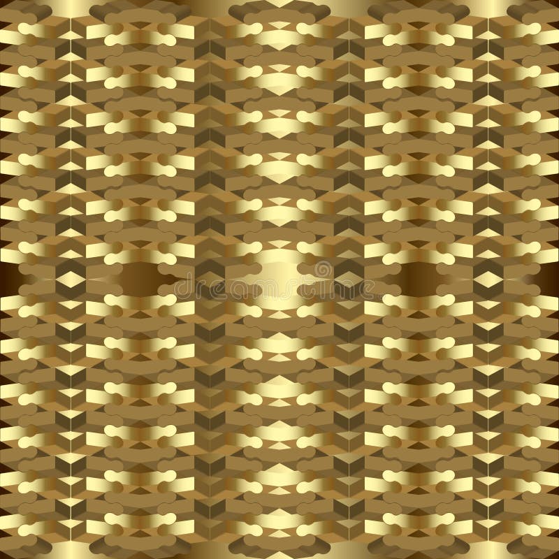 Gold 3d Zigzag Zippers Ornamental Vertical Borders Seamless Pattern ...