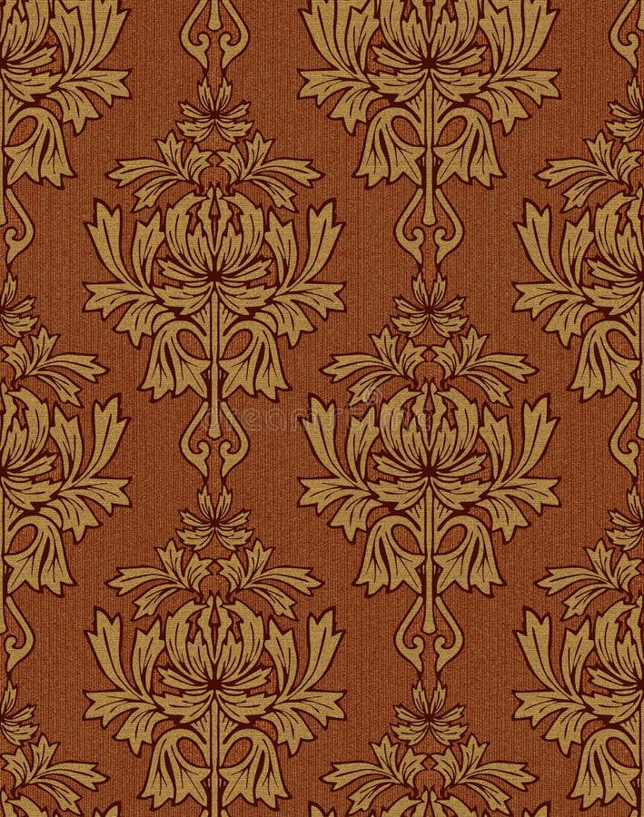 Gold damask stock vector. Illustration of rococo, flowery - 10063070