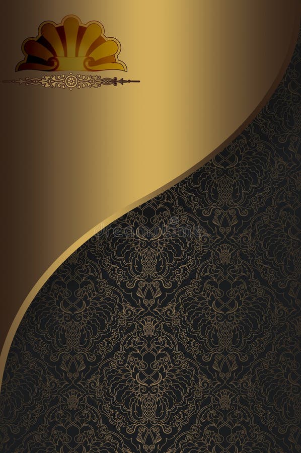 Gold Decorative Background with Frame. Stock Illustration ...