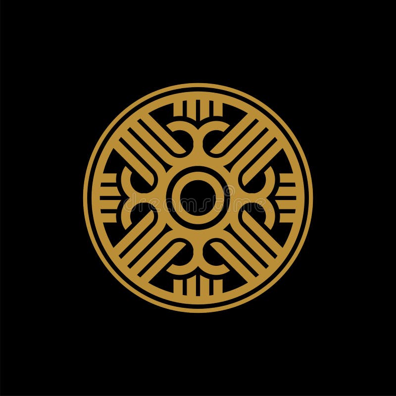 Gold Decorative Coin Logo Template Illustration Design. Vector EPS 10 ...