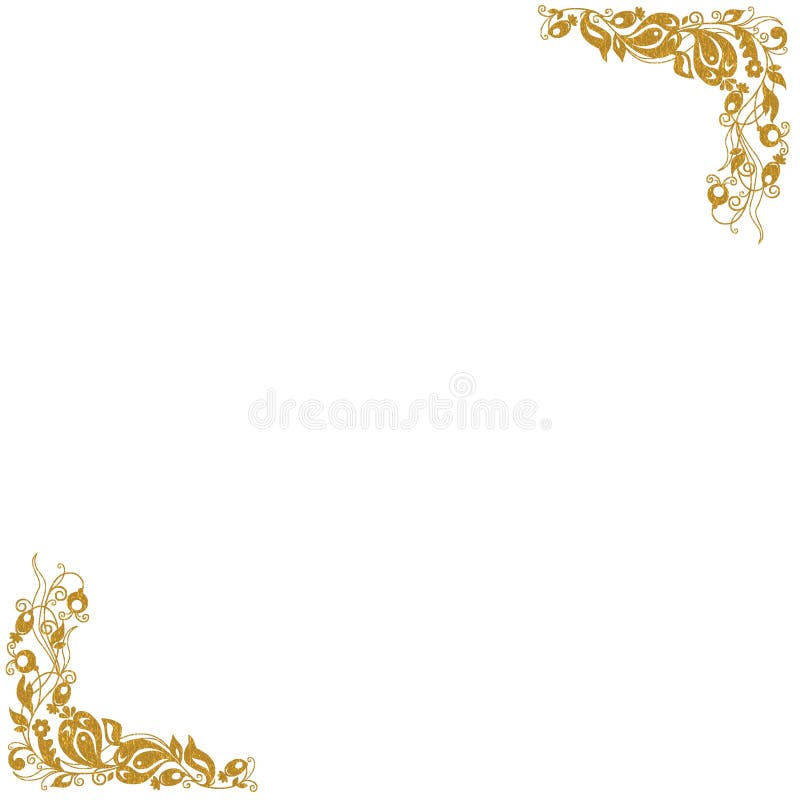 Fancy Corner Borders Gold