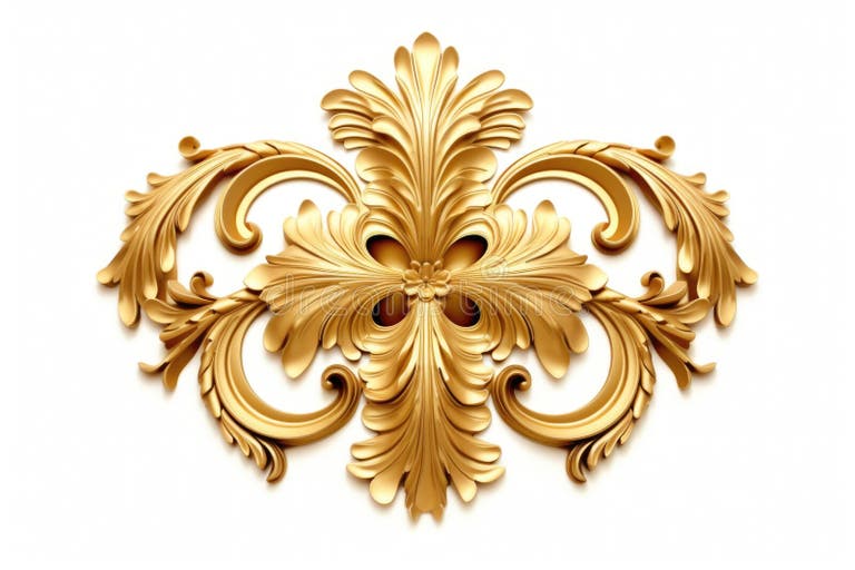 A Gold Decorative Element on a Clean White Background. Perfect for ...