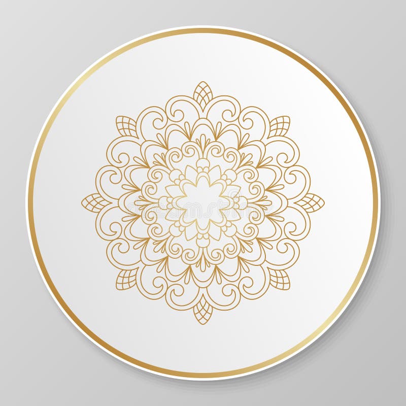 Decorative Plate Template with a Silver Ornament Handwork and an Empty ...