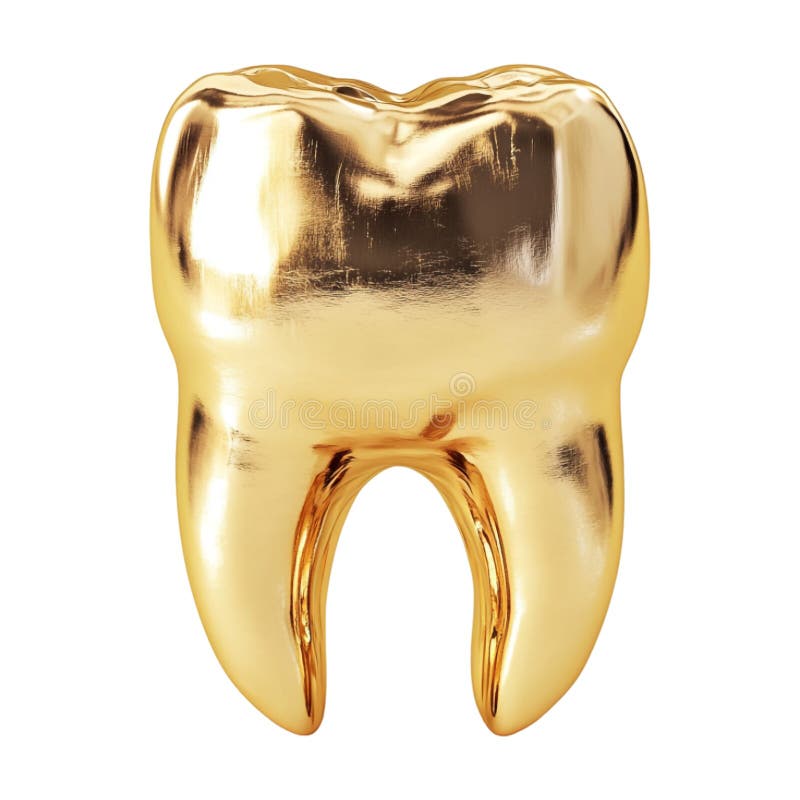 Gold Dental Teeth on Transparent Background - Ai Generated Stock Illustration - Illustration of ...