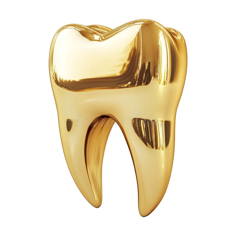 Gold Dental Teeth on Transparent Background - Ai Generated Stock Illustration - Illustration of ...