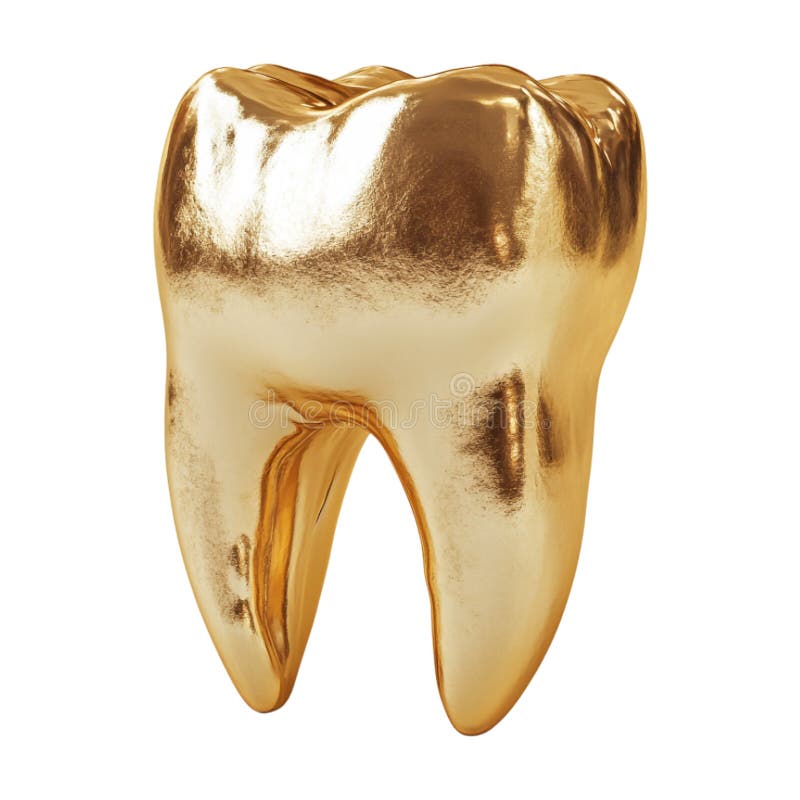 Gold Dental Teeth on Transparent Background - Ai Generated Stock Illustration - Illustration of ...