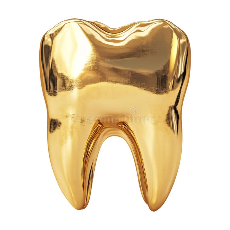 Gold teeth and gingiva stock illustration. Illustration of healthy ...